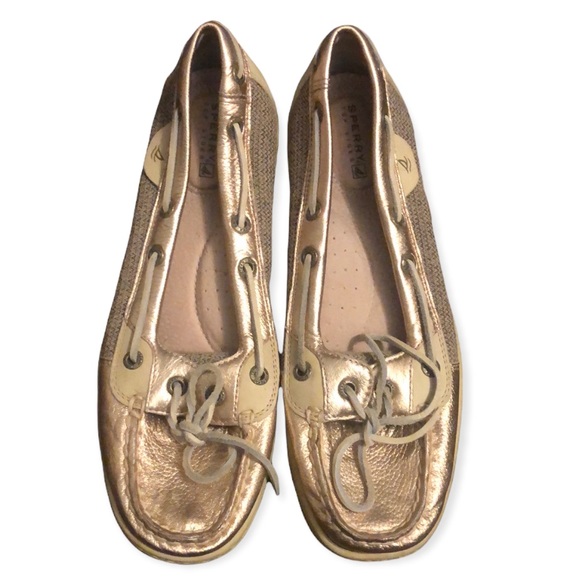 Sperry | Shoes | Sperry Top Sider Shoes Angelfish Rose Gold Metallic ...